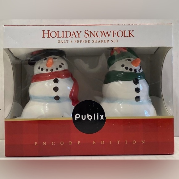 Publix | Holiday | Nib Publix Holiday Snowfolk Salt And Pepper Shaker ...